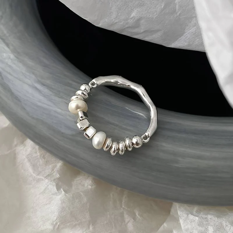 Barock Perlen Ring in Vintage Silber – Reinhardt Modehaus